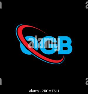 OGB circle letter logo design with circle and ellipse shape. OGB ...