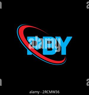 PBY circle letter logo design with circle and ellipse shape. PBY ...