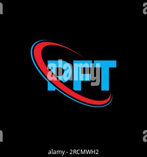 PFT circle letter logo design with circle and ellipse shape. PFT ...