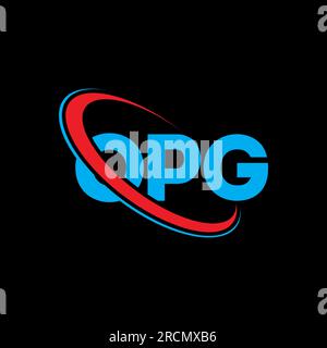 OPG circle letter logo design with circle and ellipse shape. OPG ...