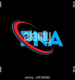 PNA circle letter logo design with circle and ellipse shape. PNA ...