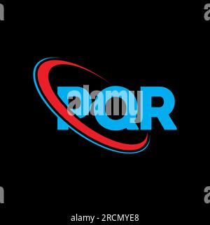 PQR circle letter logo design with circle and ellipse shape. PQR ...