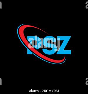 PSZ circle letter logo design with circle and ellipse shape. PSZ ...