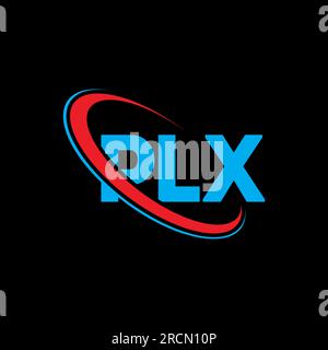 PLX circle letter logo design with circle and ellipse shape. PLX ellipse letters with ...