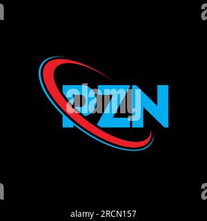 PZN circle letter logo design with circle and ellipse shape. PZN ...