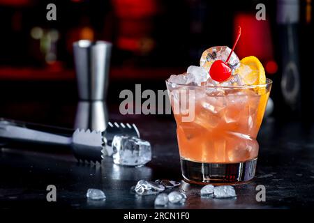 Matador alcoholic cocktail drink with scotch whiskey, white vermouth ...