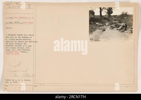A deserted trench during World War I reflects the aftermath of battle ...