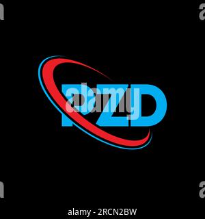 PZD circle letter logo design with circle and ellipse shape. PZD ...