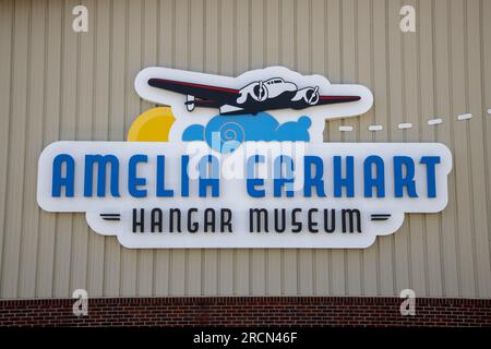 Atchison, Kansas. Amelia Earhart hangar museum. Exhibit of a Sextant ...