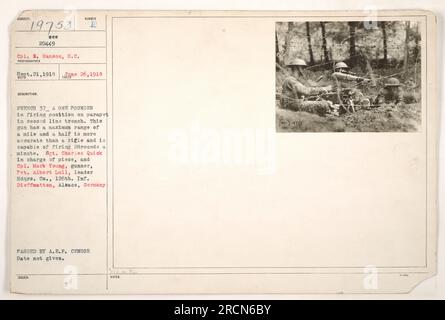 French "37" in firing position on parapet in second-line trench. This ...