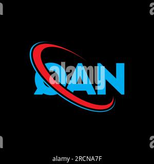 QAN letter logo design for technology company. QAN logo design black ...