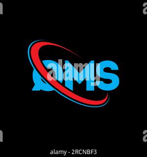 QMS logo. QMS letter. QMS letter logo design. Initials QMS logo linked ...