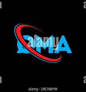 QMA logo. QMA letter. QMA letter logo design. Initials QMA logo linked ...