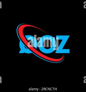 QOZ circle letter logo design with circle and ellipse shape. QOZ ...