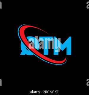 QTM circle letter logo design with circle and ellipse shape. QTM ...
