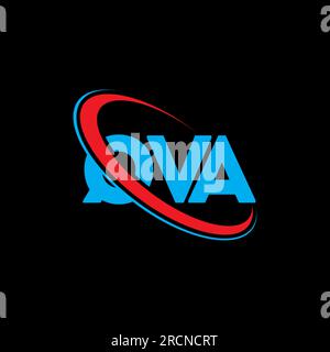 QVA logo. QVA letter. QVA letter logo design. Initials QVA logo linked ...