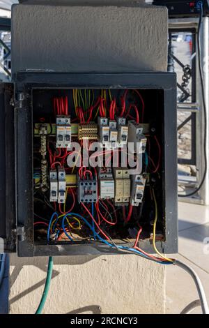 Electric distribution board consumer unit with fuse box or circuit ...