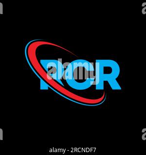 RCR circle letter logo design with circle and ellipse shape. RCR ...