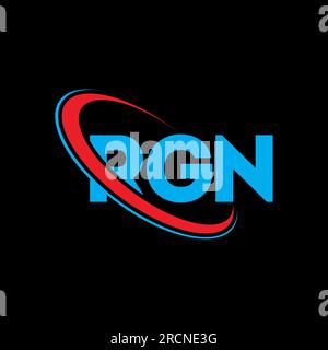 RGN circle letter logo design with circle and ellipse shape. RGN ...