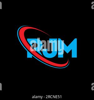 RJM circle letter logo design with circle and ellipse shape. RJM ...