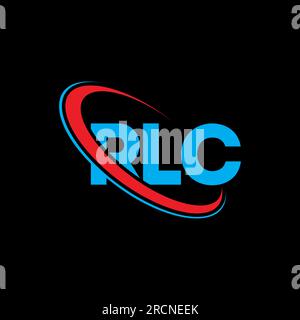 RLC circle letter logo design with circle and ellipse shape. RLC ...