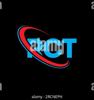 RCT circle letter logo design with circle and ellipse shape. RCT ...