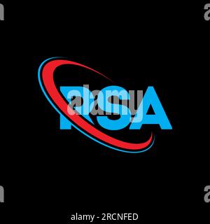 RSA circle letter logo design with circle and ellipse shape. RSA ...