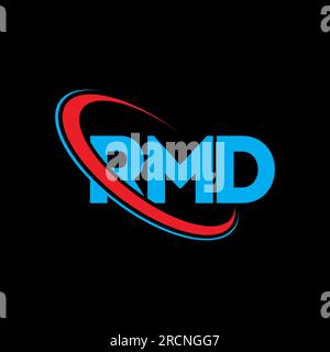 RMD circle letter logo design with circle and ellipse shape. RMD ...
