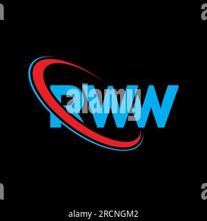RWW circle letter logo design with circle and ellipse shape. RWW ...