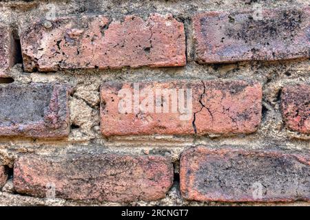natural brick wall texture macro in high dynamic range with mortar ...