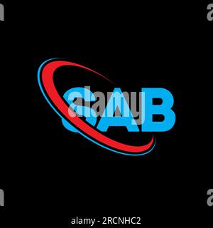 SAB logo. SAB letter. SAB letter logo design. Initials SAB logo linked ...