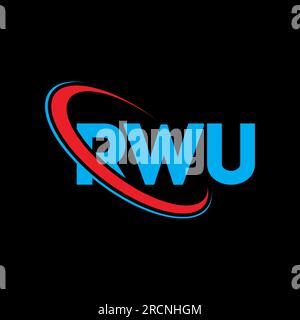 RWU circle letter logo design with circle and ellipse shape. RWU ...