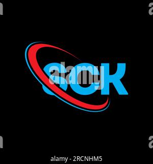 SCK circle letter logo design with circle and ellipse shape. SCK ...