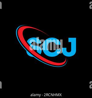SCJ circle letter logo design with circle and ellipse shape. SCJ ...