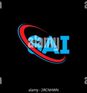 SAI circle letter logo design with circle and ellipse shape. SAI ...