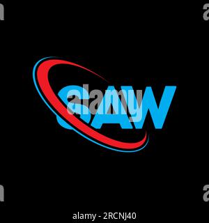 SAW logo. SAW letter. SAW letter logo design. Initials SAW logo linked ...