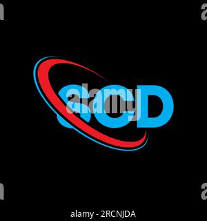 SCD circle letter logo design with circle and ellipse shape. SCD ...