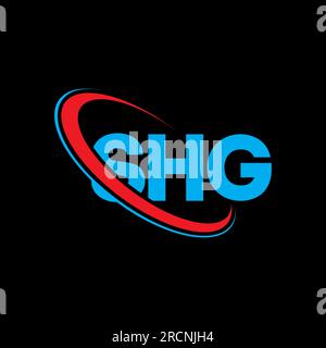 SHG circle letter logo design with circle and ellipse shape. SHG ...