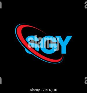 SGY circle letter logo design with circle and ellipse shape. SGY ...
