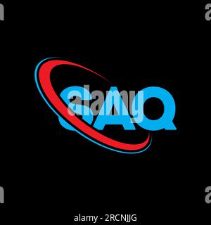 SAQ circle letter logo design with circle and ellipse shape. SAQ ...