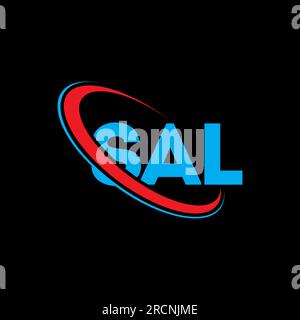 SAL circle letter logo design with circle and ellipse shape. SAL ...