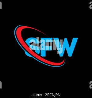 SFW logo. SFW letter. SFW letter logo design. Initials SFW logo linked ...