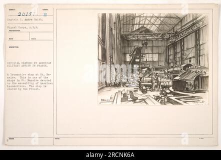 Captain J. Andre Smith of the Signal Corps in the A.E.F. stands in the ...