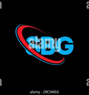SBG circle letter logo design with circle and ellipse shape. SBG ...