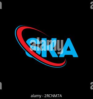 SKA logo. SKA letter. SKA letter logo design. Initials SKA logo linked ...