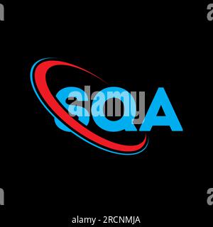 SQA circle letter logo design with circle and ellipse shape. SQA ...