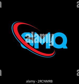 SMQ circle letter logo design with circle and ellipse shape. SMQ ...