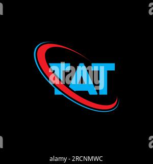 TAT circle letter logo design with circle and ellipse shape. TAT ...