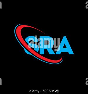 SRA circle letter logo design with circle and ellipse shape. SRA ...