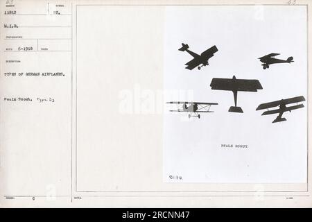 German Pfalz Scout Type D3 airplane used during World War One. This ...
